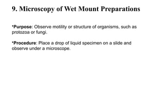 Tests in Microbiology Lab - Microbiology for Lab Technicians | PPTX