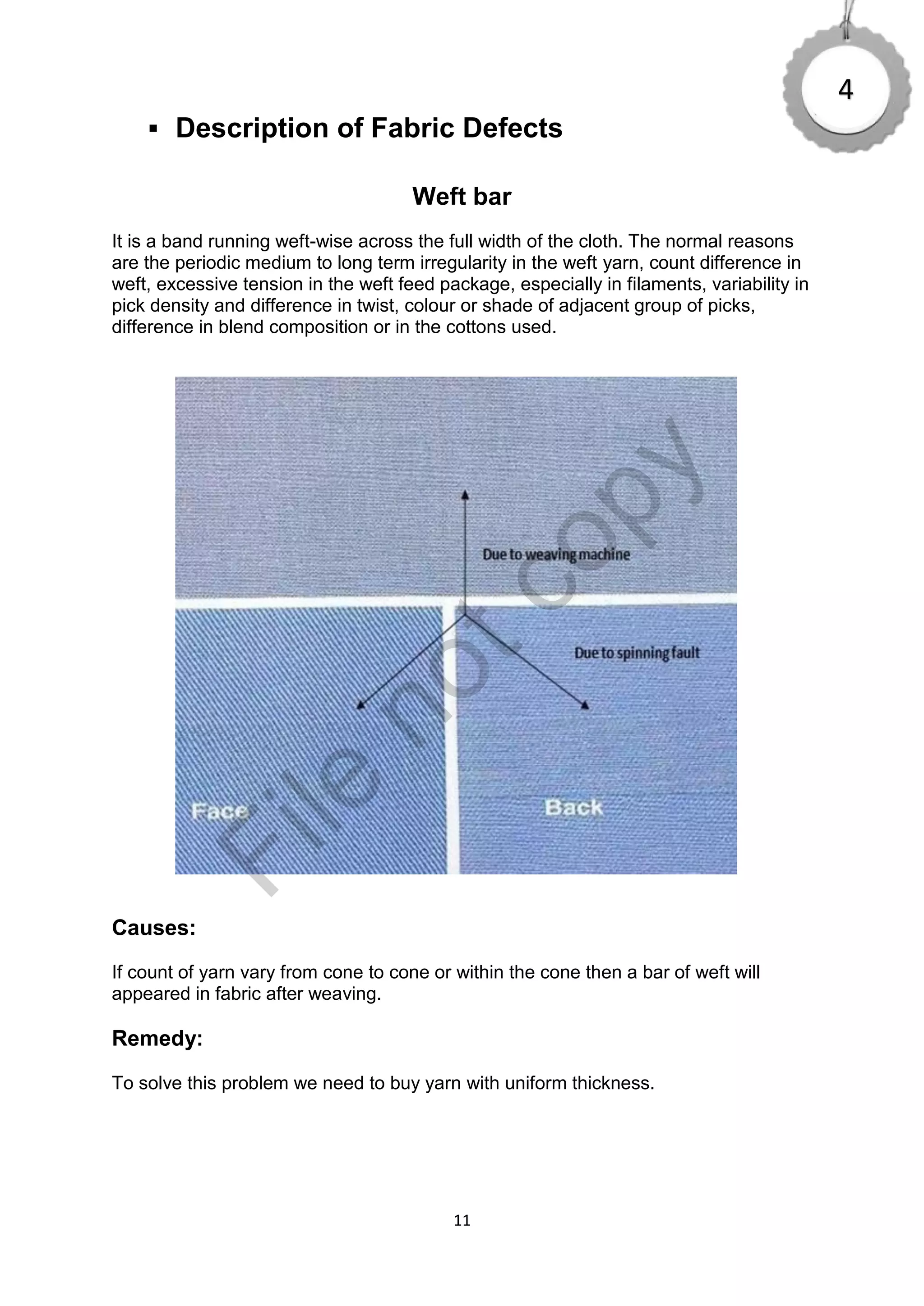 textile fabric defects | PDF