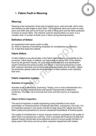 textile fabric defects | PDF