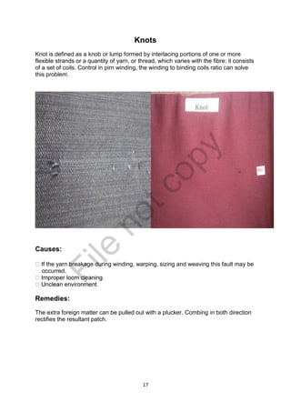 textile fabric defects | PDF