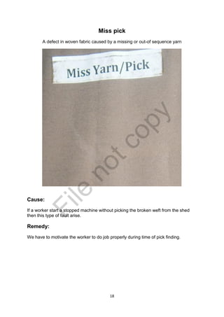 textile fabric defects | PDF