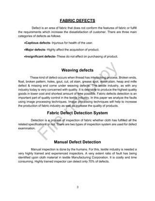 textile fabric defects | PDF