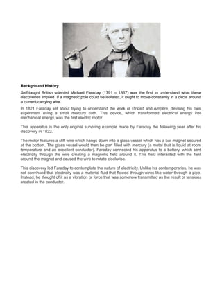 3 CORRECTIONS to Michael Faraday's Electric Magnetic Rotation Apparatus ...