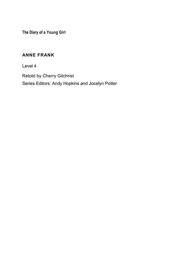 the diary of a young girl | PDF