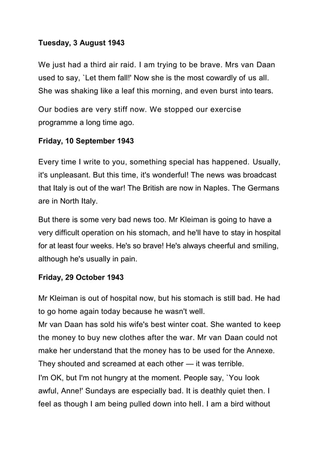 the diary of a young girl | PDF