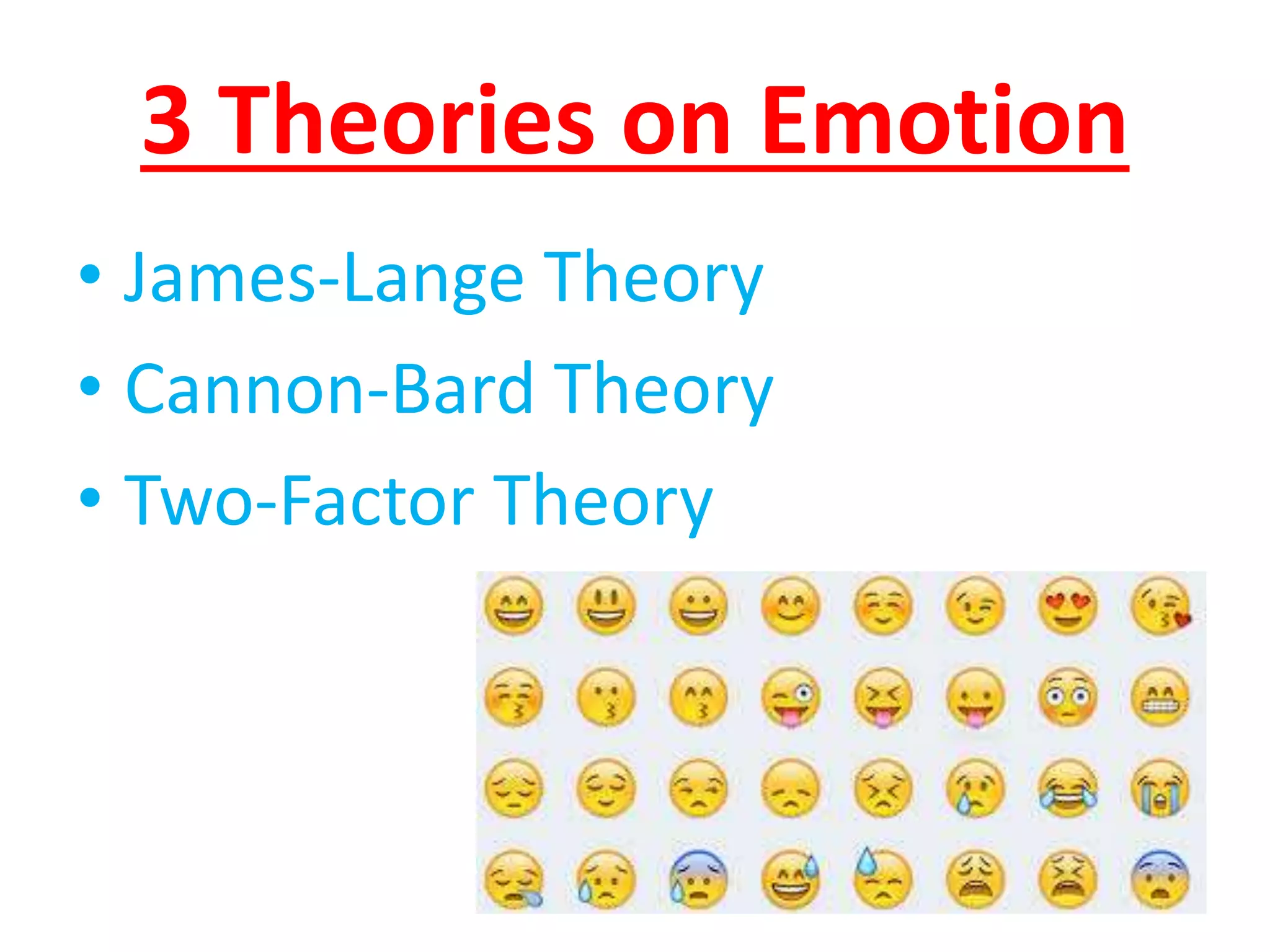 3 Emotional Theories | PPTX