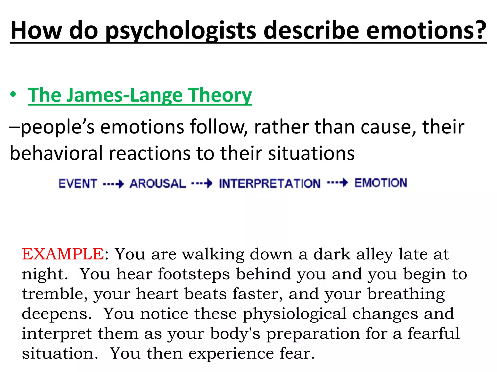 3 Emotional Theories | PPTX