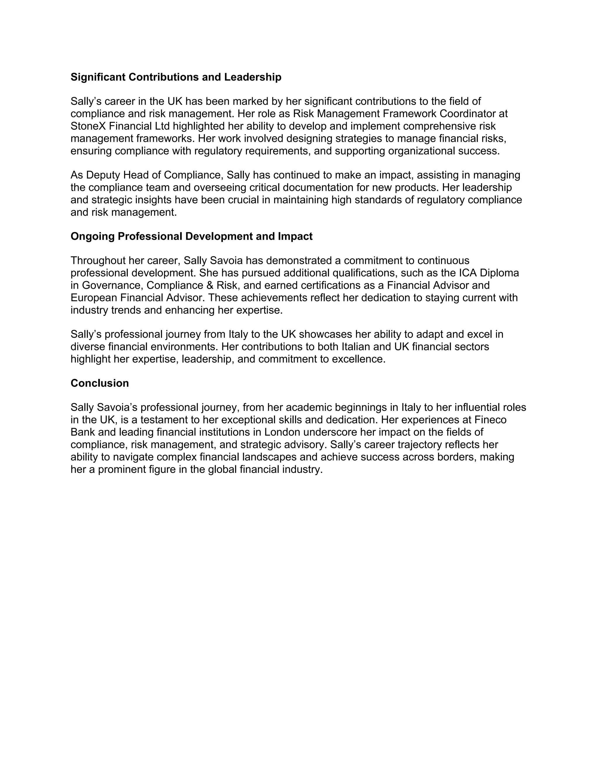 The Professional Journey of Sally Savoia_ From Italy to the UK.docx