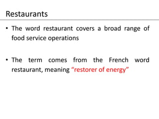 Restaurant business | PPT
