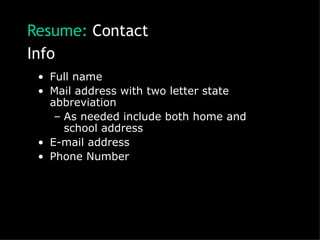 Architectural Professional Practice - The Resume | PPT