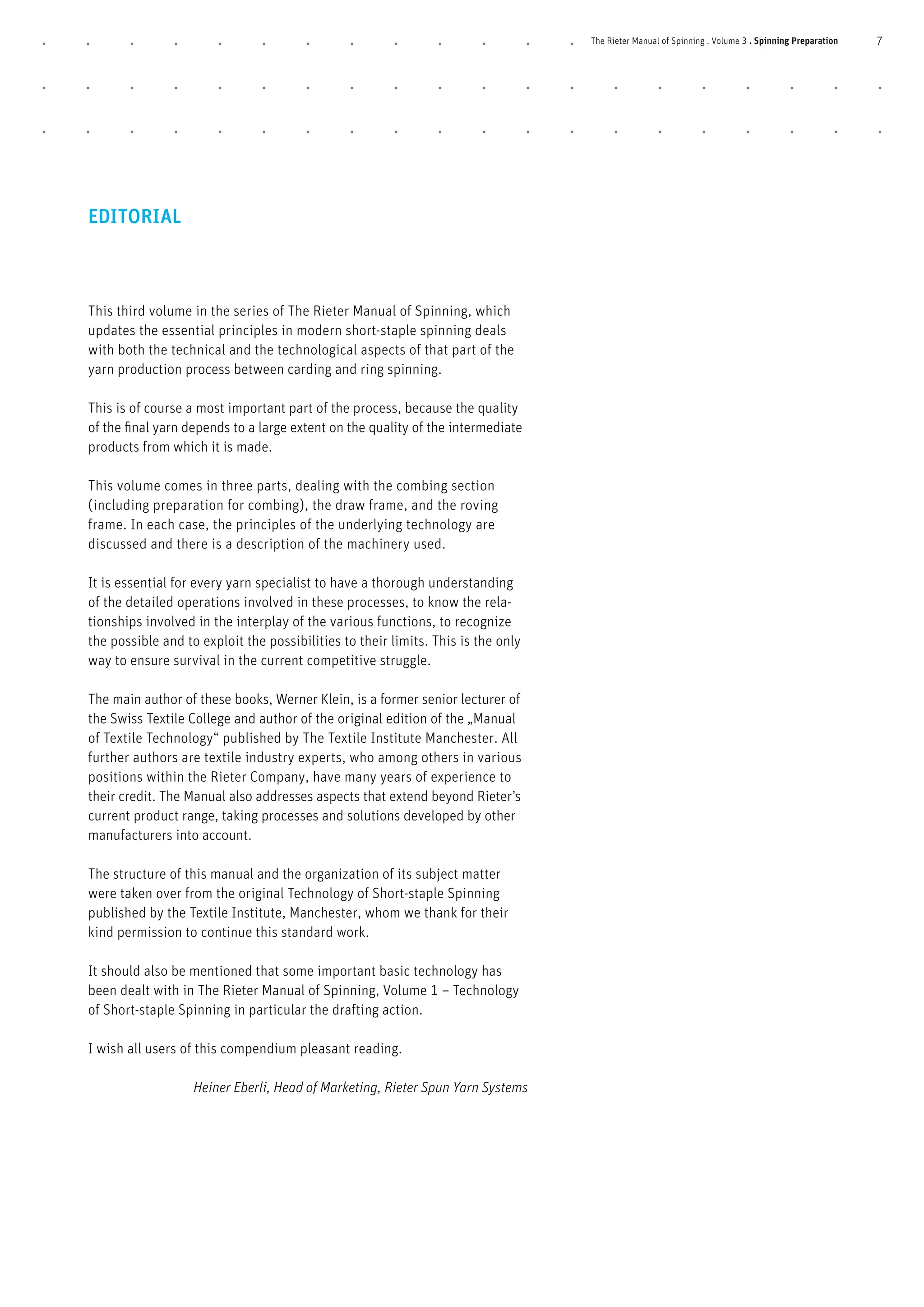 The Rieter Manual of Spinning ll textilestudycenter.com ll V-3(Spinning ...