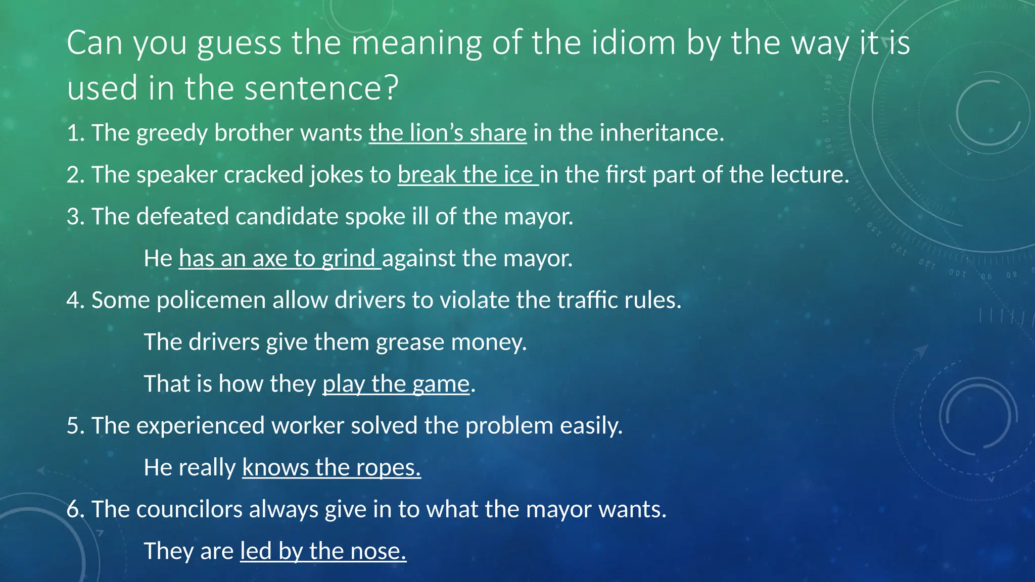 Grade 6 - The Singing Four - idioms.pptx