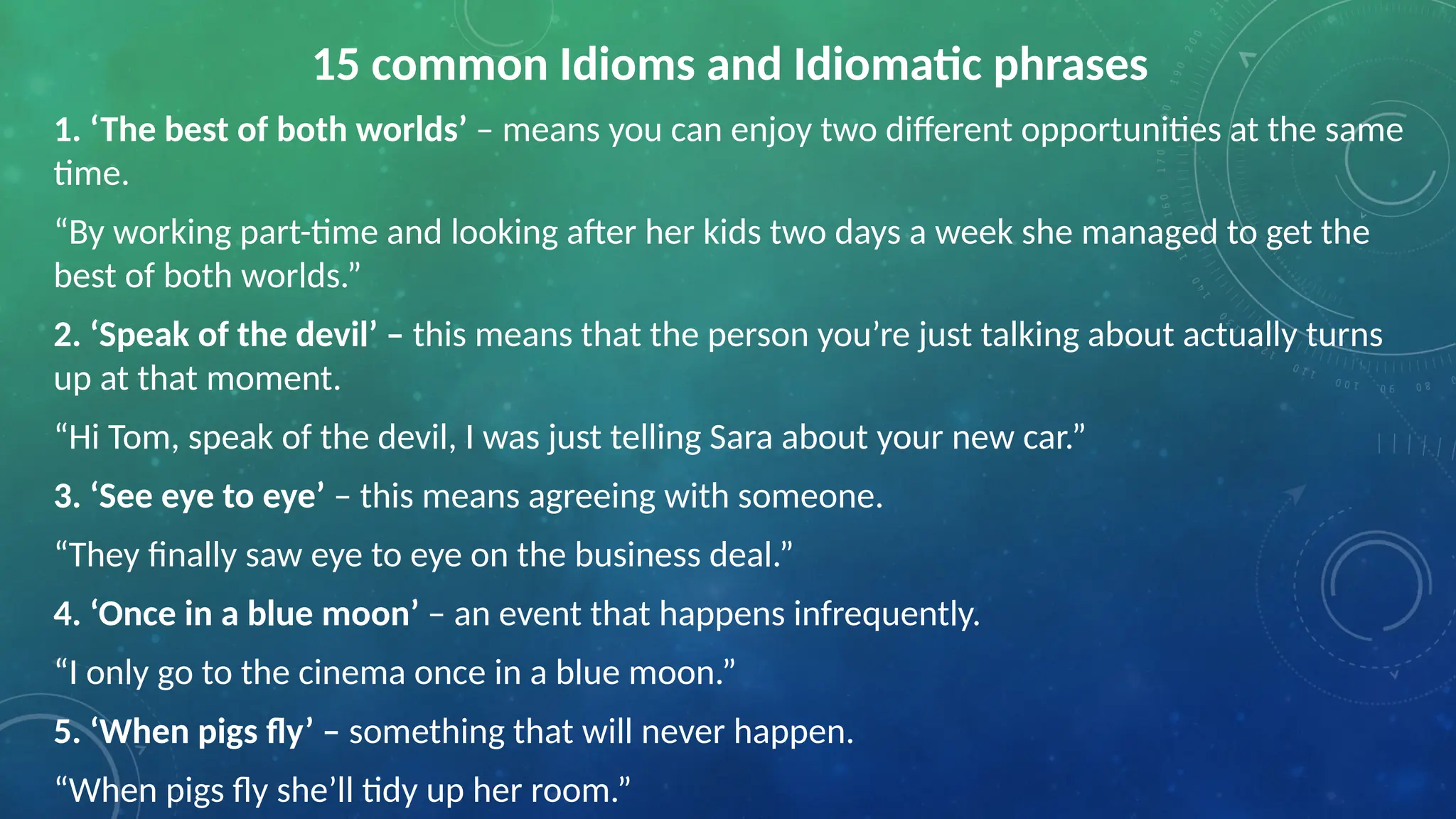 Grade 6 - The Singing Four - idioms.pptx