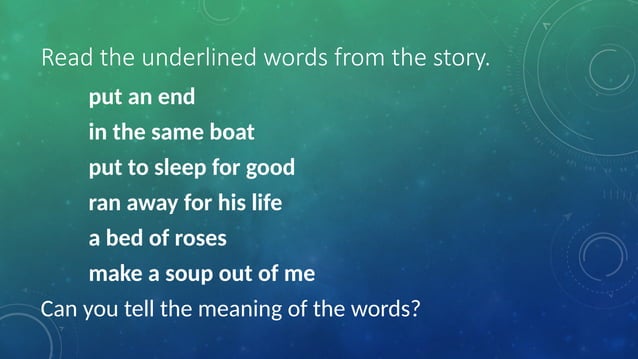 Grade 6 - The Singing Four - idioms.pptx | Cats | Pets