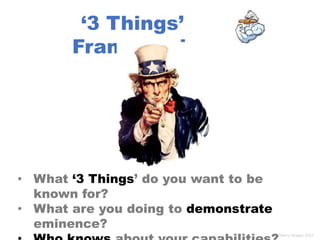 3 Things Framework : Sparse Networks and Cultivating Innovation | PPT