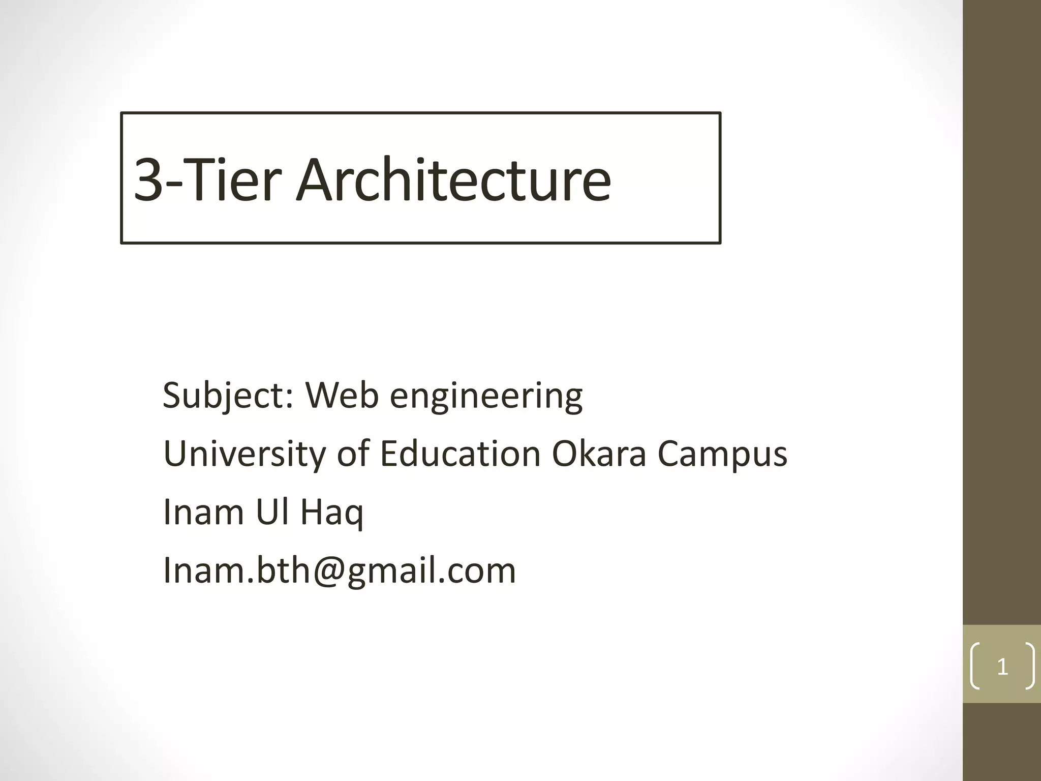 3 tier architecture | PPTX