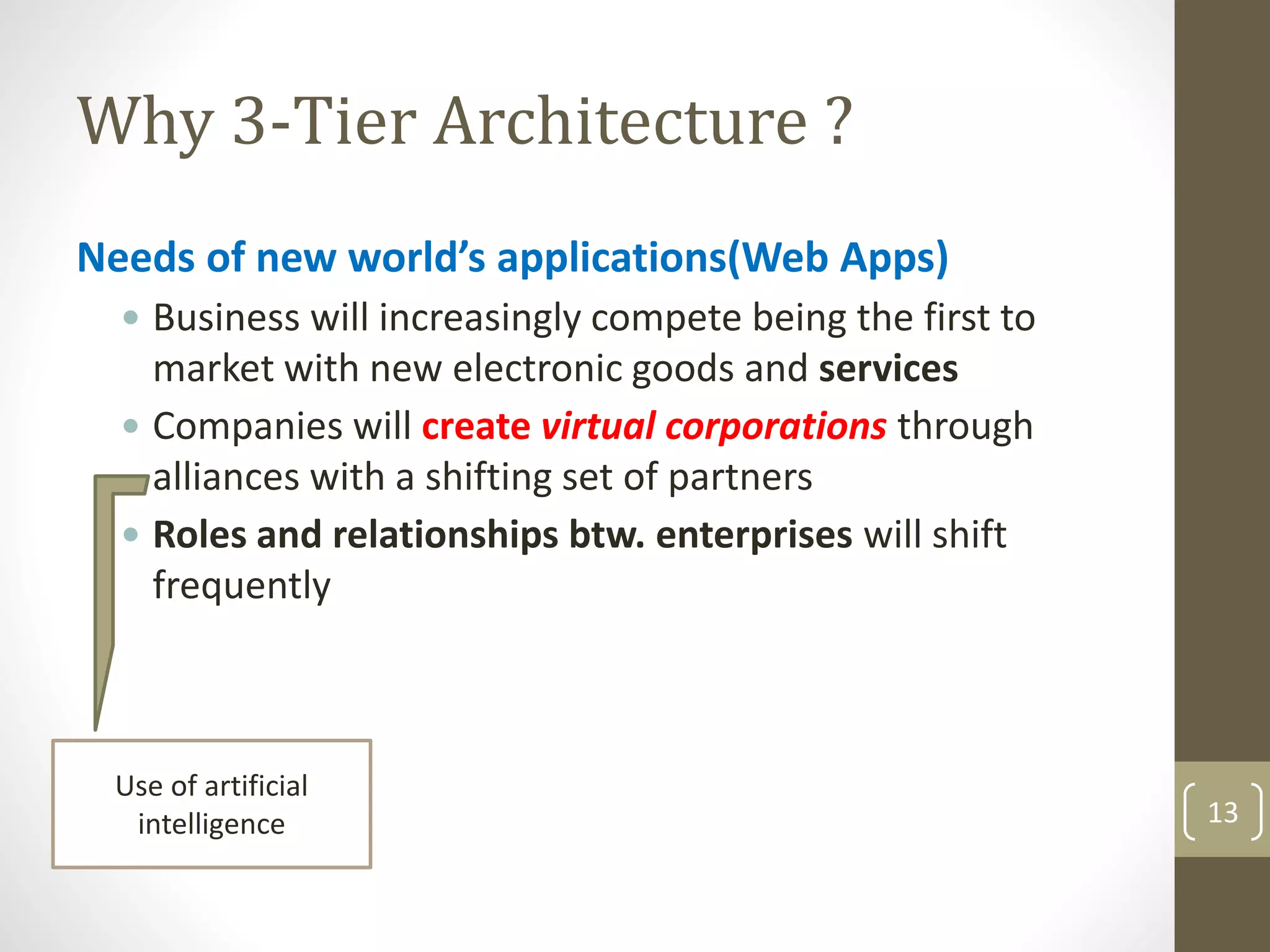 3 tier architecture | PPTX | Databases | Computer Software and Applications