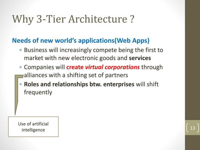 3 tier architecture | PPTX | Databases | Computer Software and Applications