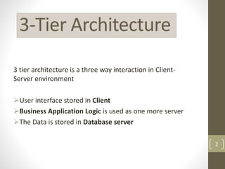 3 tier architecture | PPTX