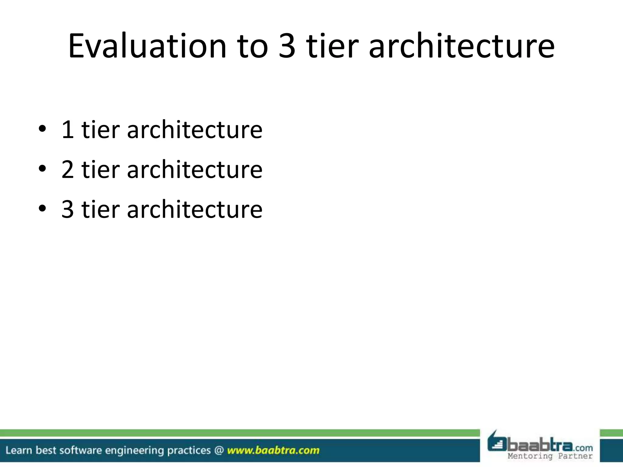 3 tier architecture | PPTX | Computer Software and Applications | Computing