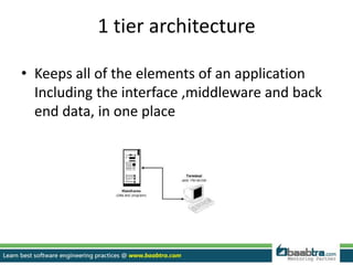3 tier architecture | PPTX | Computer Software and Applications | Computing