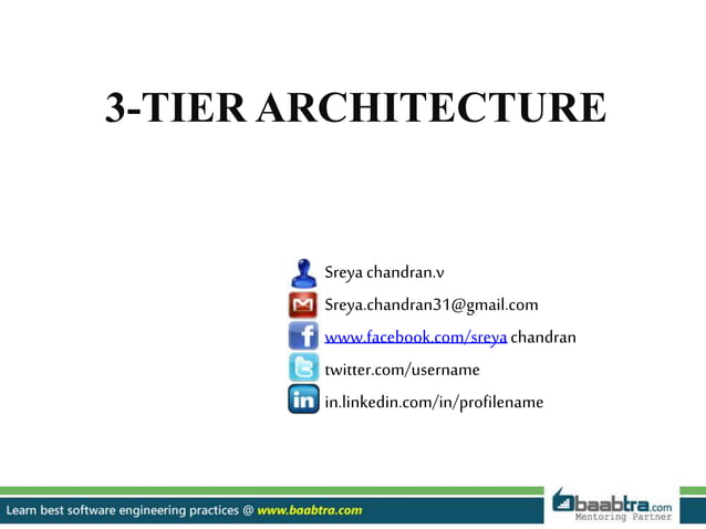 3 tier architecture | PPTX | Computer Software and Applications | Computing