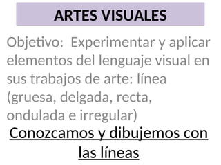 Tipos de lineas para trabajar en artes visuales tercero básico | PPT