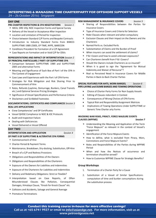 PD214 Interpreting and Managing Charterparty for Supply Vessels | PDF