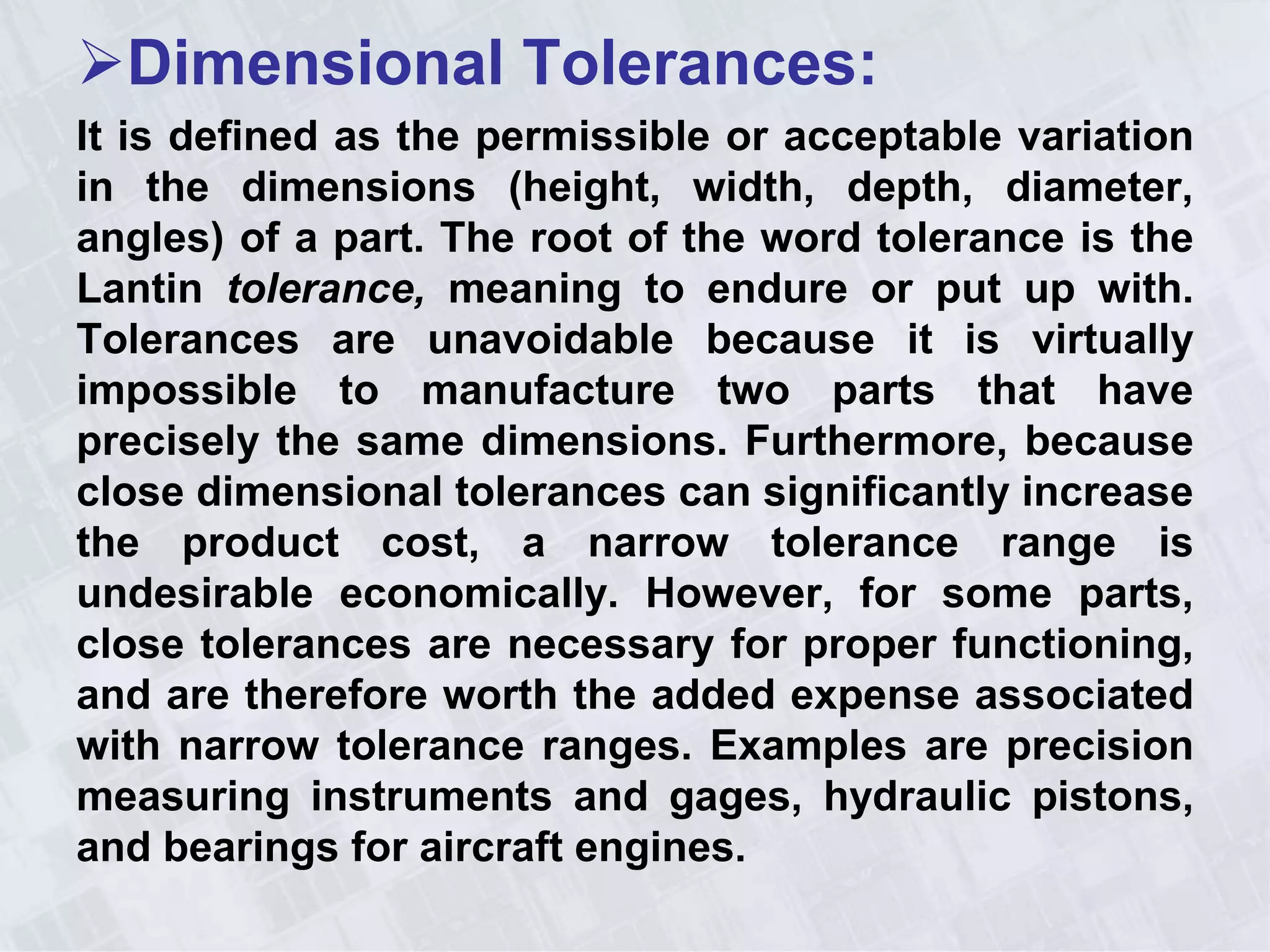 Tolerance geometry | PPTX