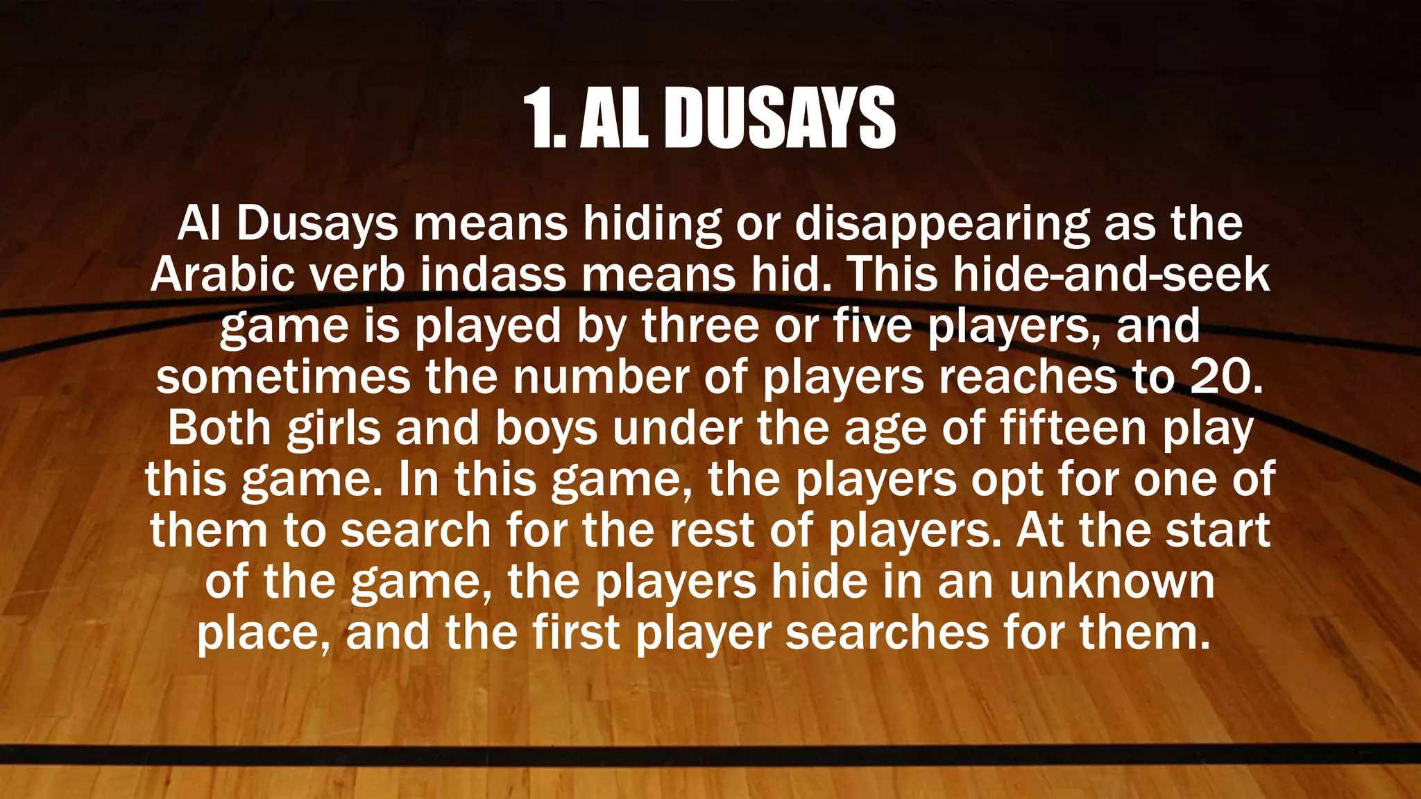 3 Top Most Played Traditional Games Of Uae | PPT