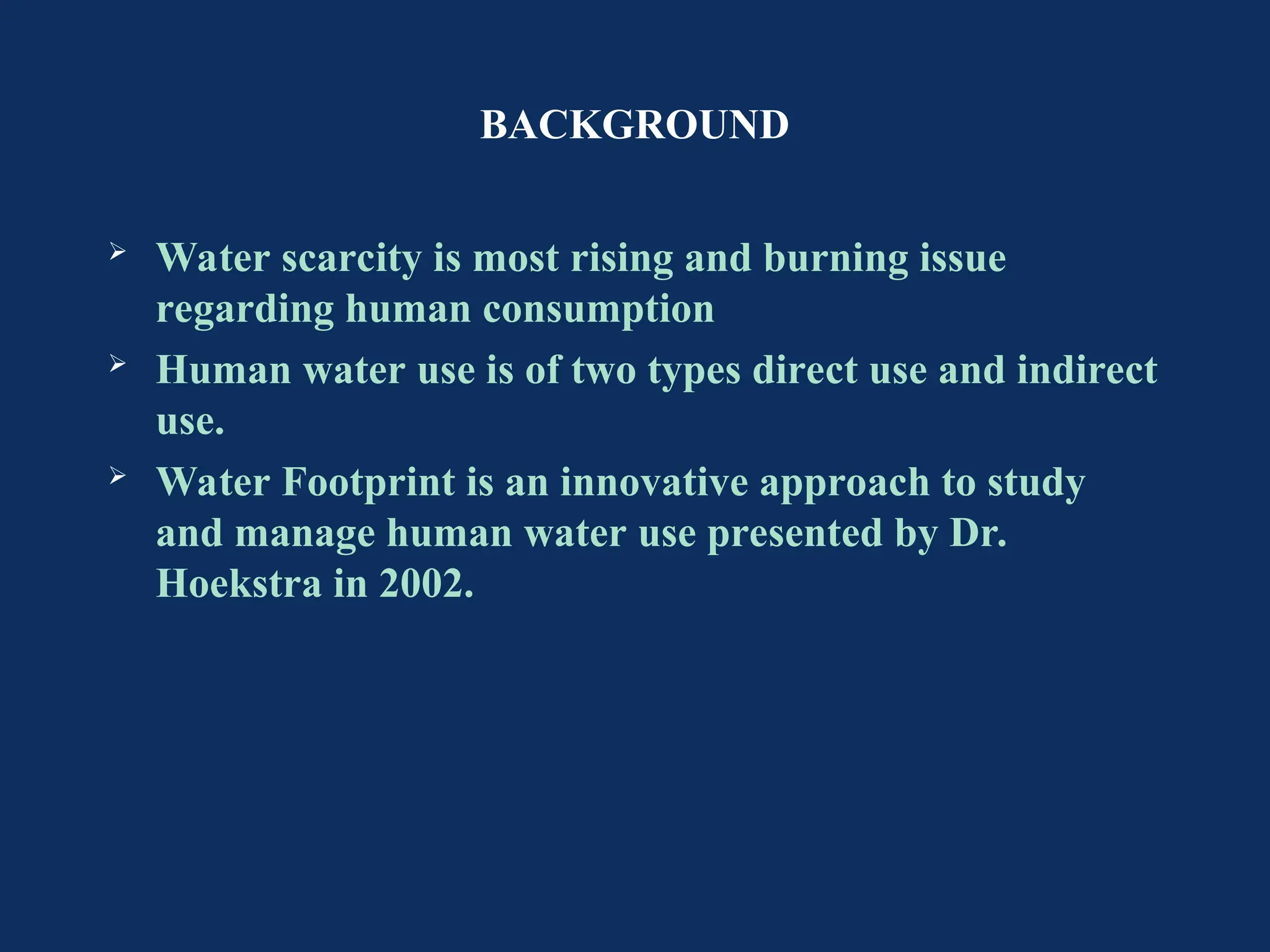 Water Footprint Studies UOG, PK3Tppt.ppt