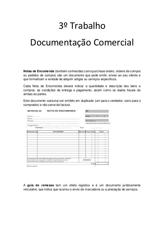 Documentação Comercial
