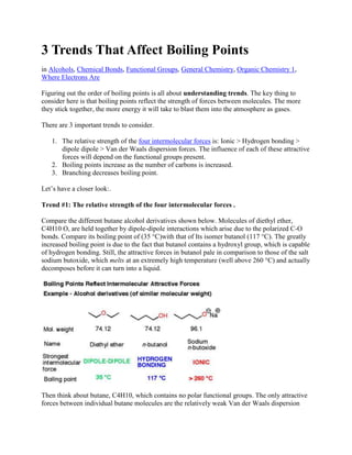 3 trends that affect boiling points | DOCX | Chemistry | Science