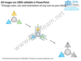 3 triangle concepts arranged in circular manner charts and diagrams ...
