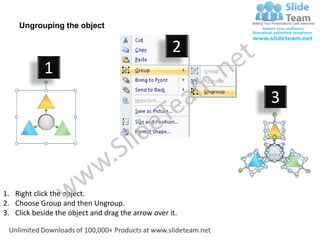 3 triangle concepts arranged in circular manner charts and diagrams ...