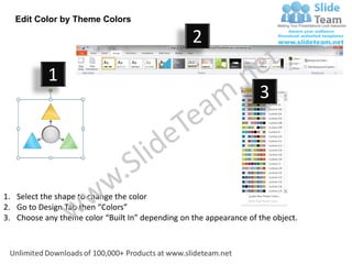3 triangle concepts arranged in circular manner charts and diagrams ...