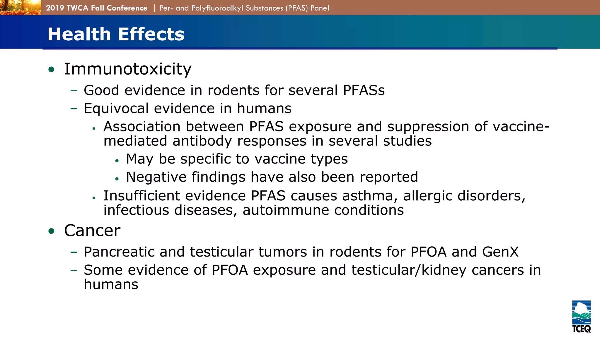 Per- and Polyfluoroalkyl Substances (PFAS) Panel - Michael Honeycutt ...
