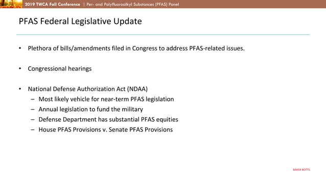 Per- and Polyfluoroalkyl Substances (PFAS) Panel - Michael Honeycutt ...