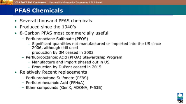 Per- and Polyfluoroalkyl Substances (PFAS) Panel - Michael Honeycutt ...