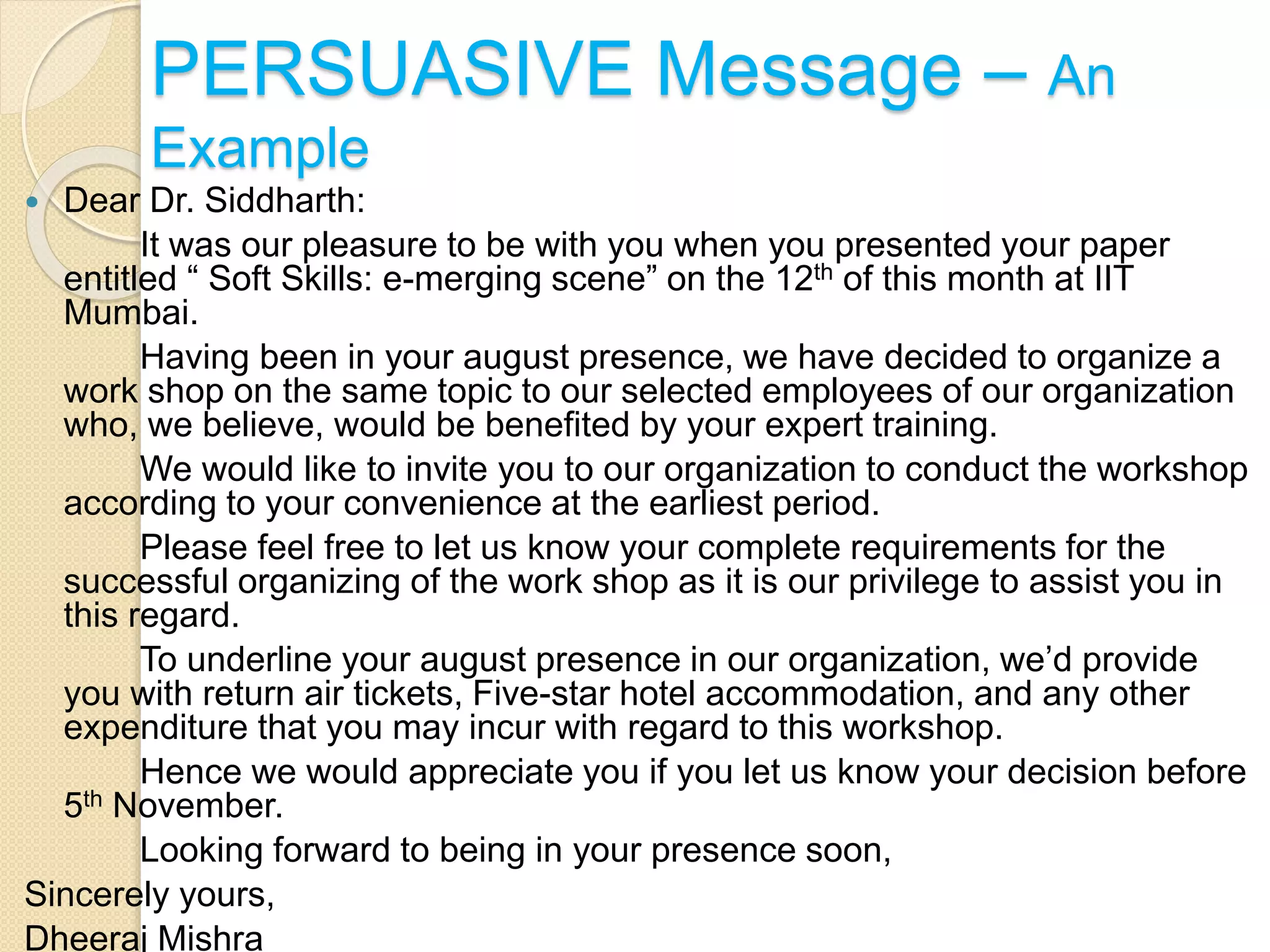 Types of business messages | PPTX