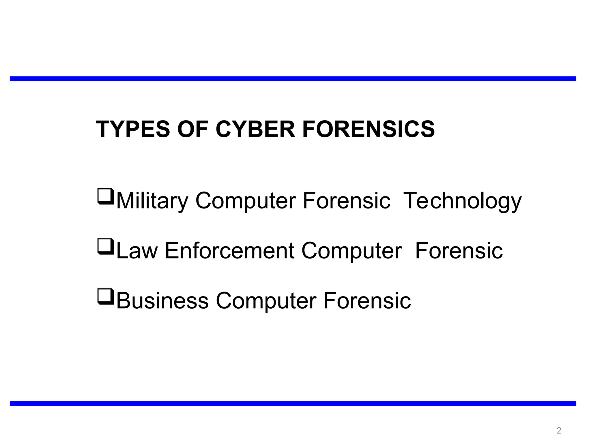 cyber forensics - TYPES OF CYBER FORENSICS.ppt