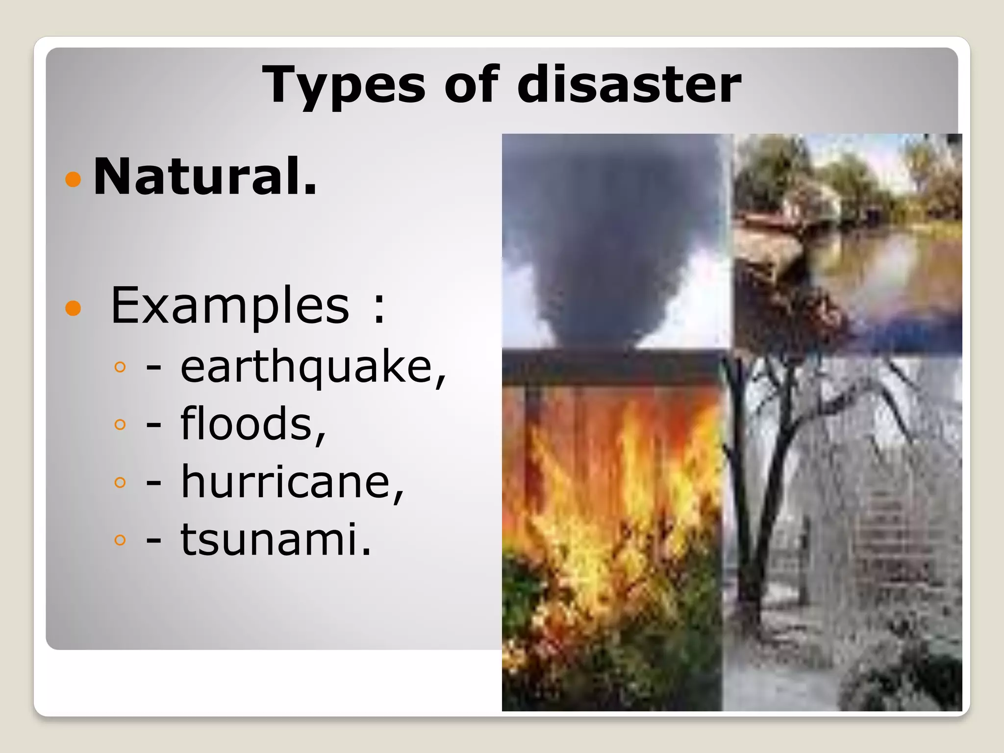 3 types of disasters (2).pdf | First Aid | Injuries