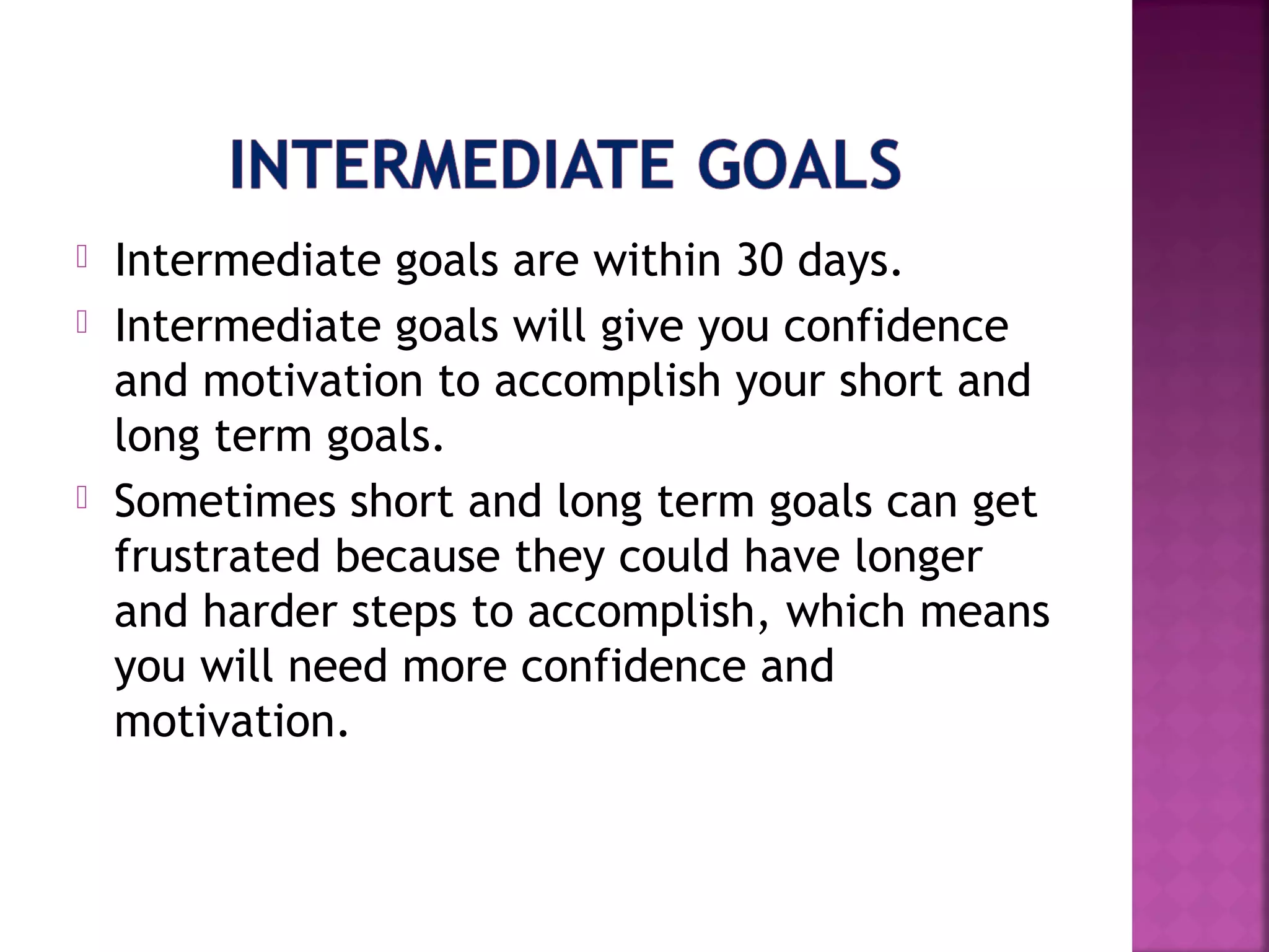 3 types of goals | PPT