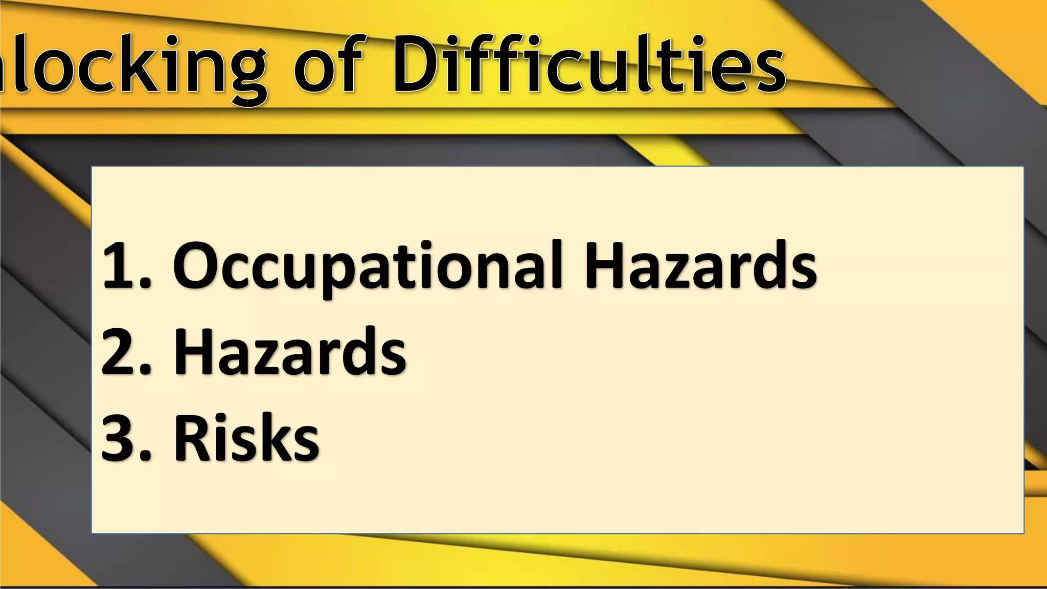 Types of hazards | PPTX