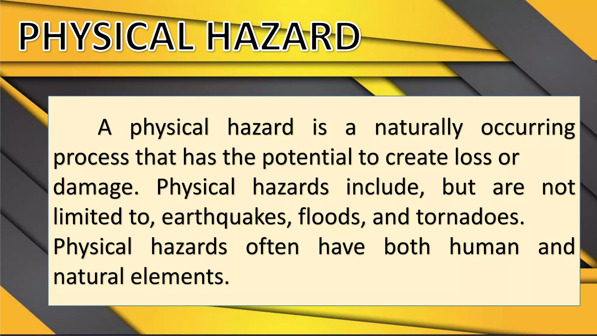 Types of hazards | PPTX