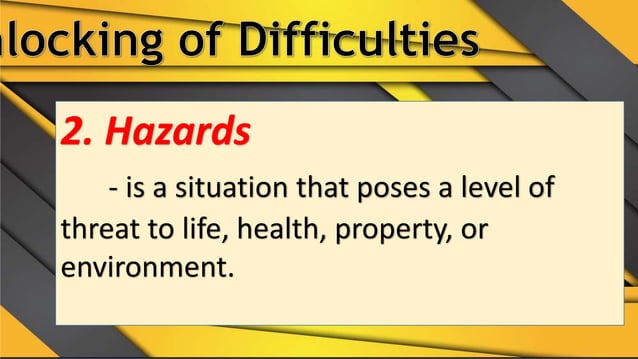 Types of hazards | PPTX | Injuries | Diseases and Conditions