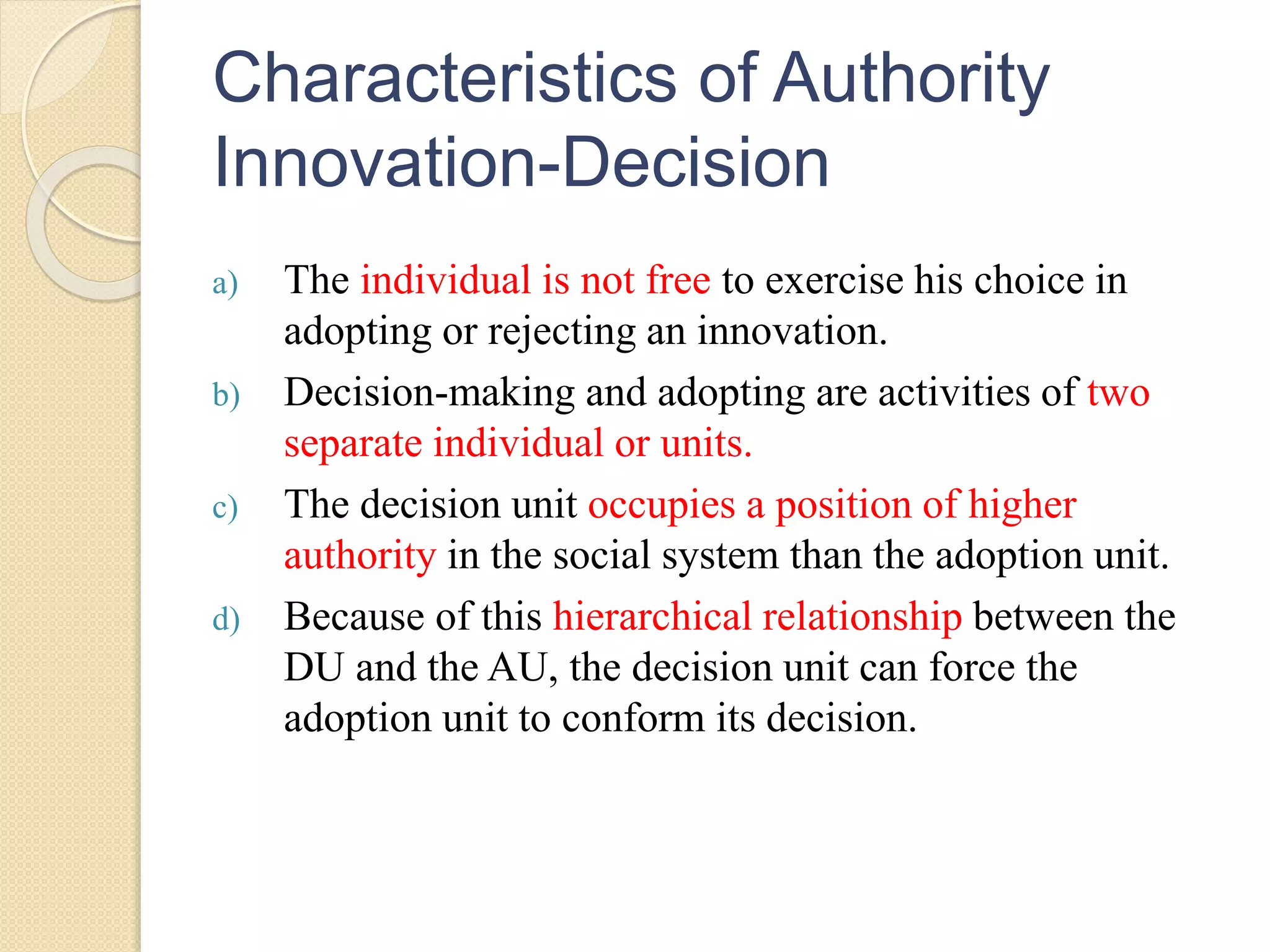 3 types of innovation decision | PPTX