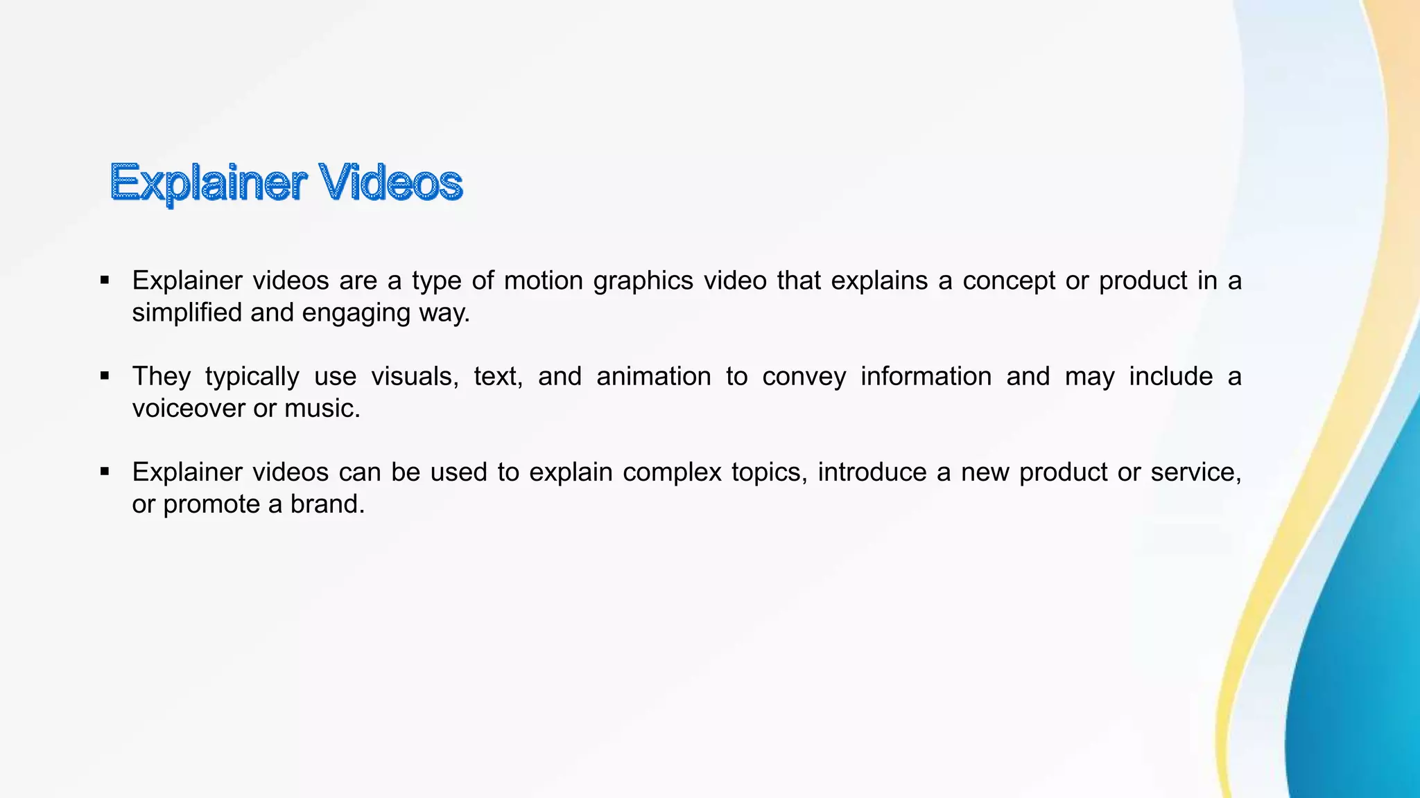 3 Types of Motion Graphics Video | PPT
