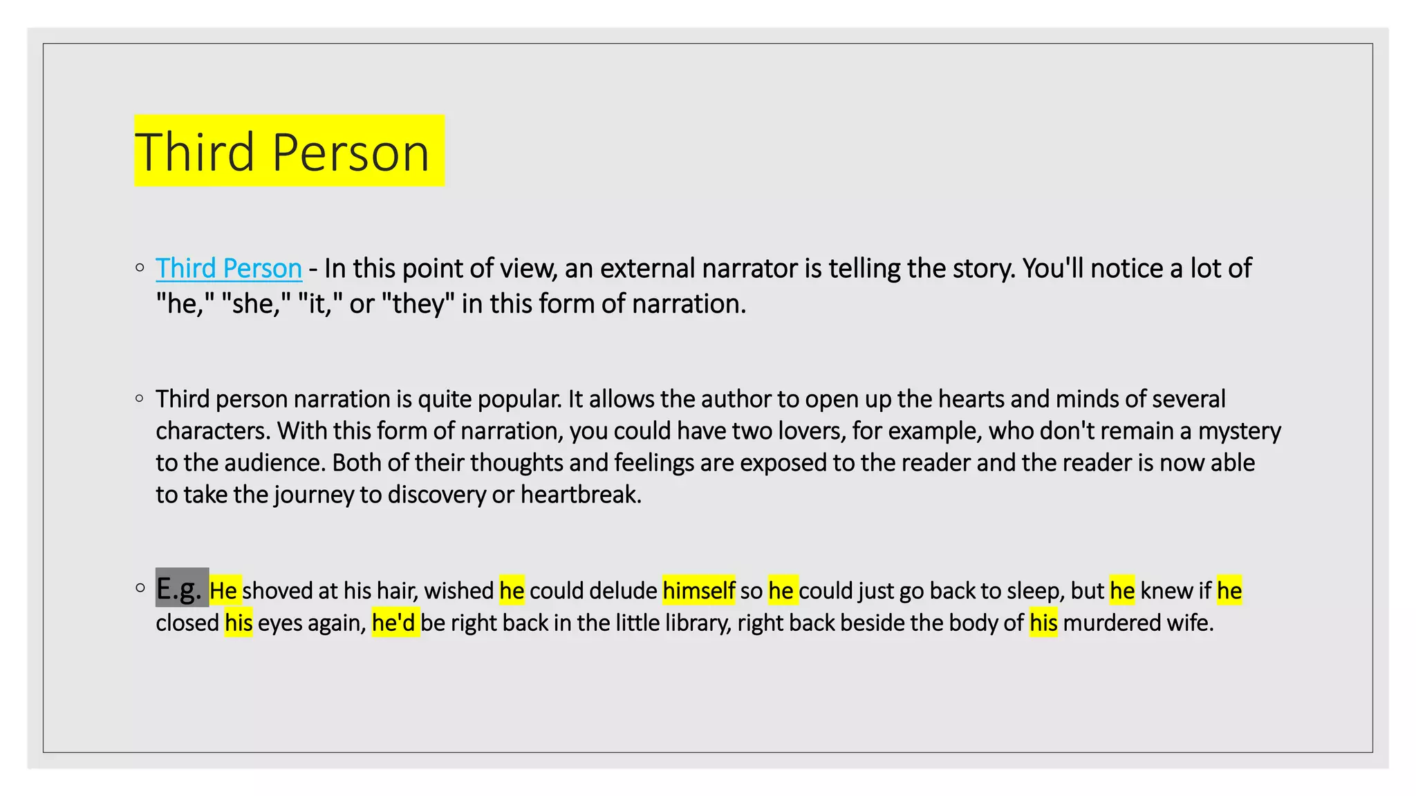 3 Types of Narrations in literature | PPTX