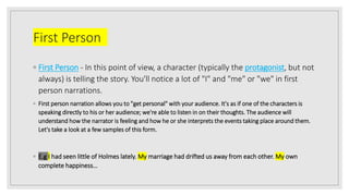 3 Types of Narrations in literature | PPTX